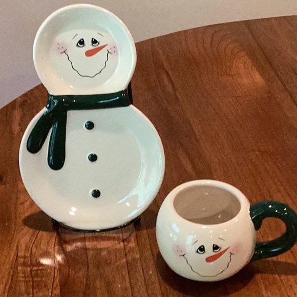 Kitchen | Snowman Plate Mug Set | Poshmark